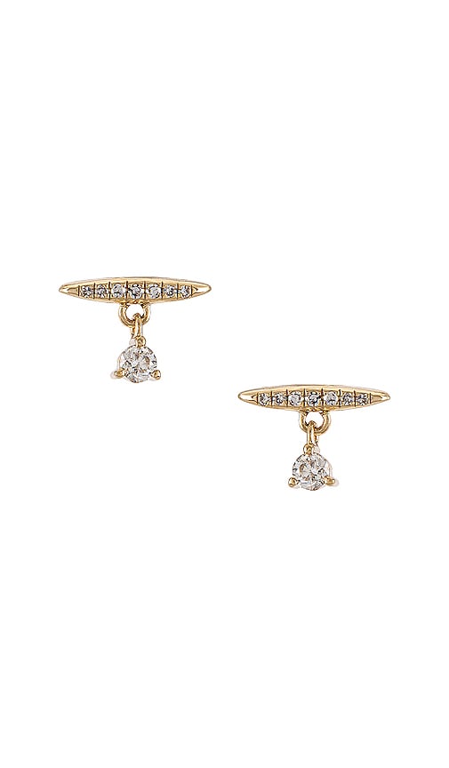 EF COLLECTION Diamond Arc Stud Earring in Gold | REVOLVE
