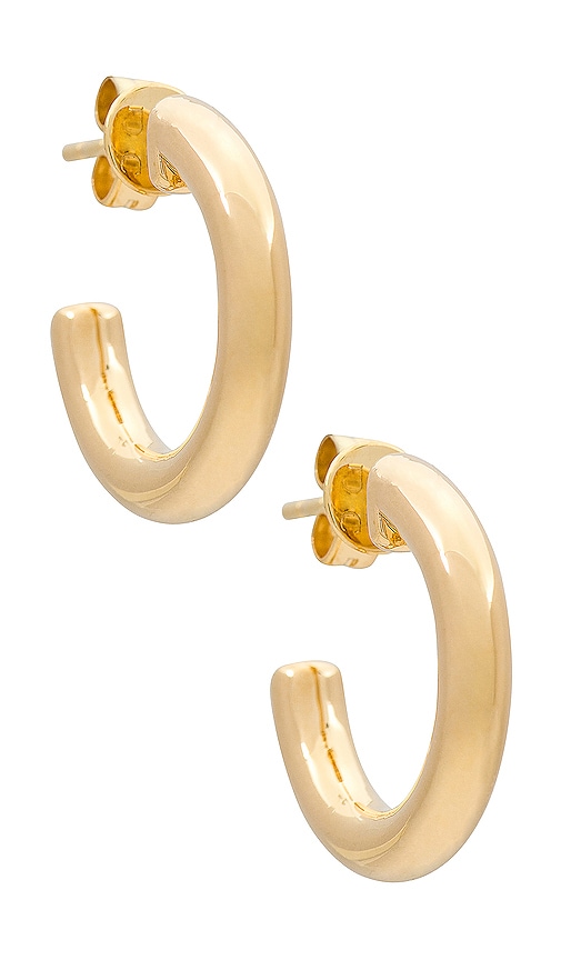 EF COLLECTION Sasha Hoops in Gold | REVOLVE