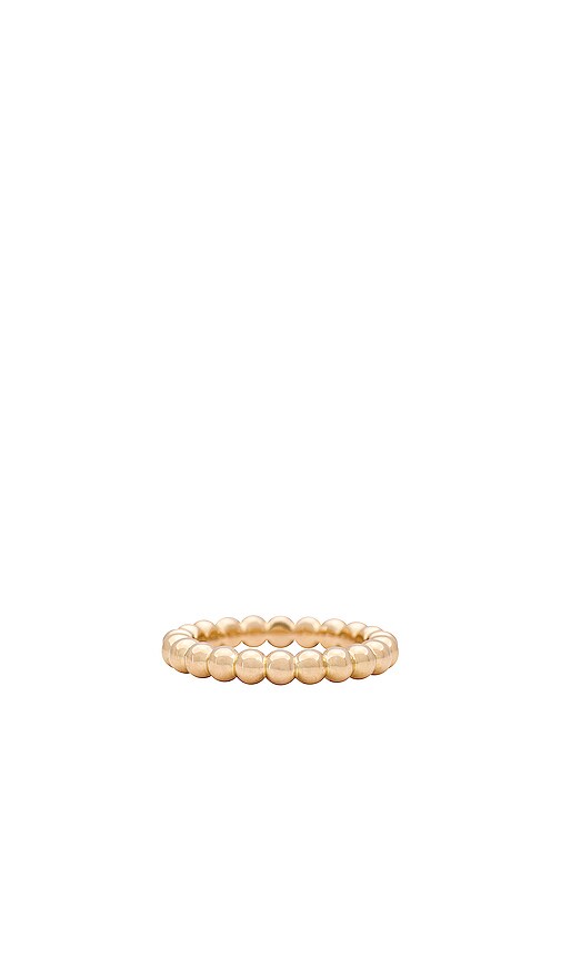 EF COLLECTION Gold Mini Ball Stack Ring in Gold | REVOLVE