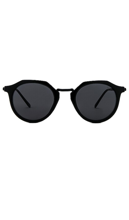 AIRE Taures Round Sunglasses in Black & Smoke Mono | REVOLVE