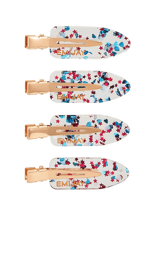 Emi Jay Popstar Clip Set Of 4 in Bubbly | REVOLVE