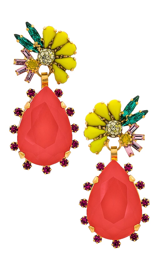 Elizabeth Cole Camelia Earrings in Multi | REVOLVE