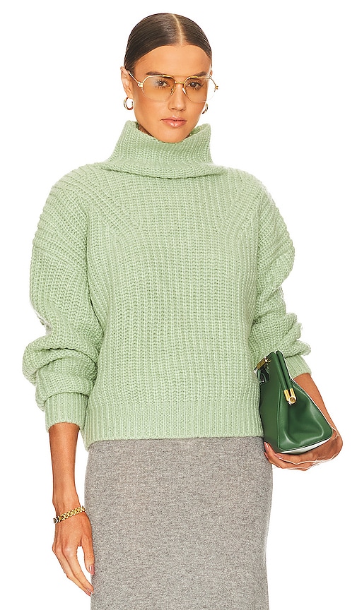 Ena Pelly Natalie Knit Sweater in Smoke Green | REVOLVE