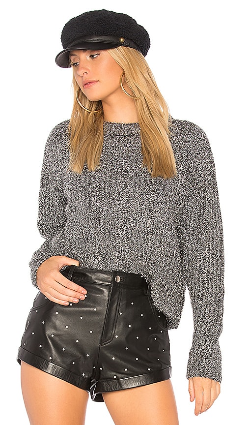 Endless Rose Sparkling Sweater in Silver & Black | REVOLVE
