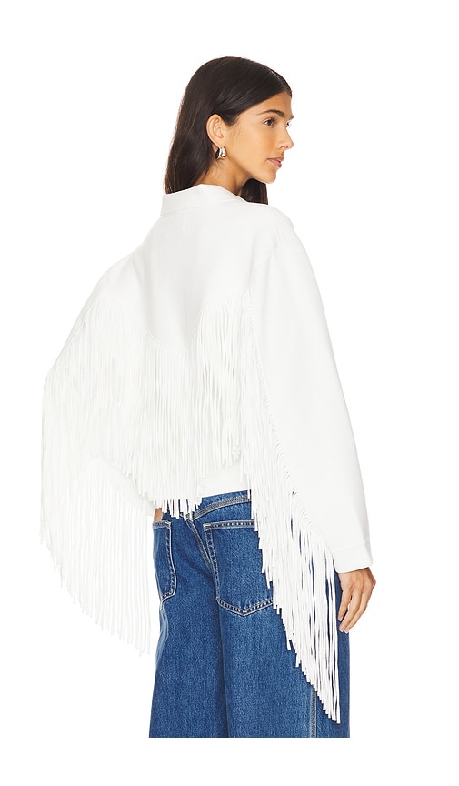 Essentiel Antwerp Gou Fringes Knitted Jacket in Off White | REVOLVE
