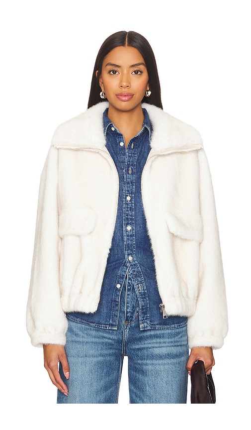 Essentiel Antwerp Genz Faux Fur Jacket in Off White | REVOLVE
