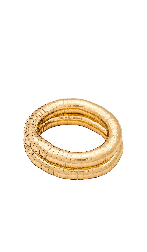 Ettika Bend Bracelet Set in Gold | REVOLVE