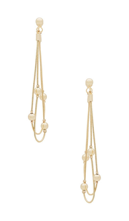 Ettika Bubble Snake Chain Earrings in Gold | REVOLVE