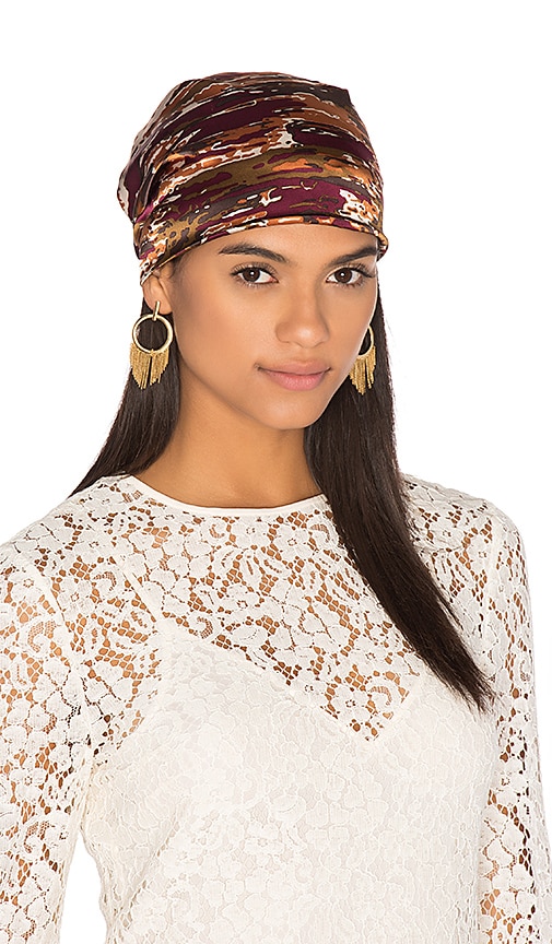 Eugenia Kim Gigi Head Scarf in Burgundy, Ochre, & Multi | REVOLVE