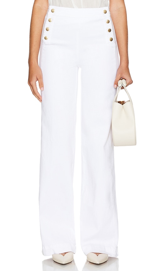 Frame Sailor Wide Leg In White Revolve