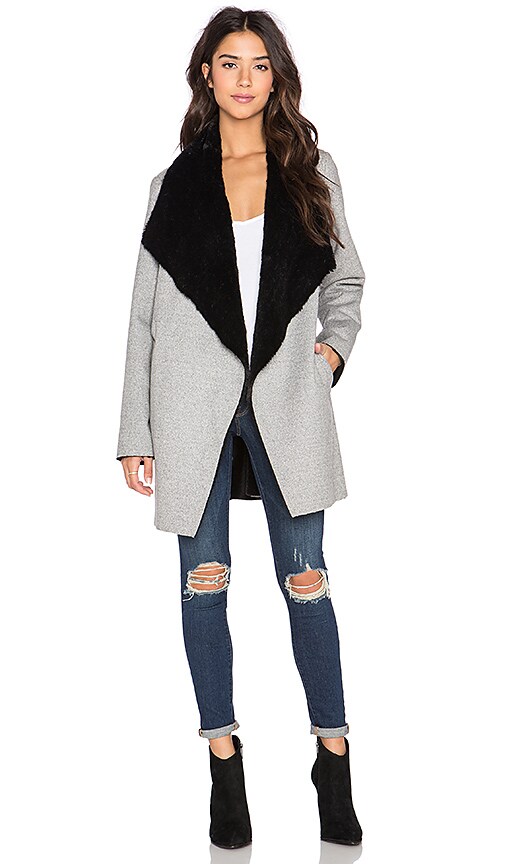 Fifteen Twenty Faux Fur Coat in Grey | REVOLVE