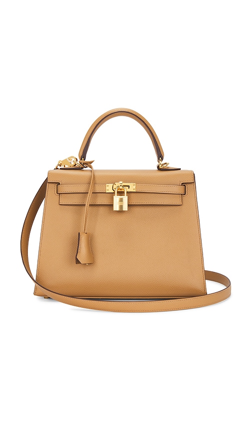 FWRD Renew Hermes Epsom Kelly 25 Handbag in Biscuit | REVOLVE