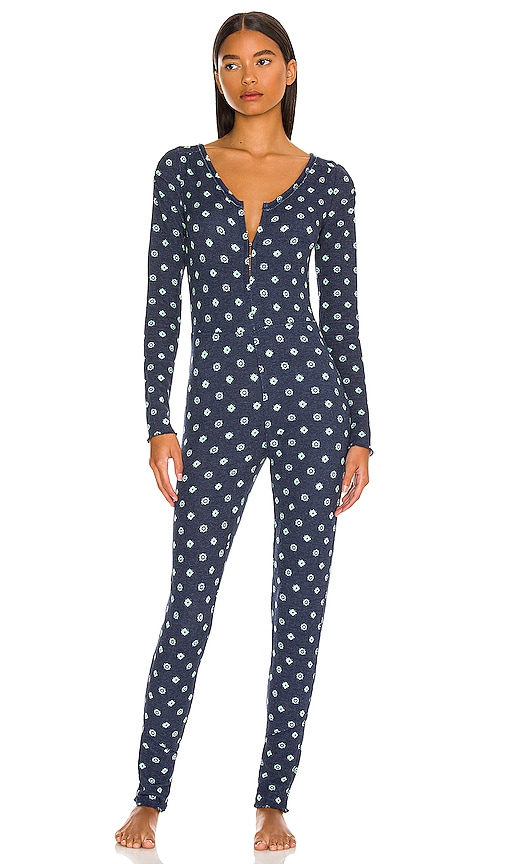 Free People Home Alone Long John in Deep Navy | REVOLVE