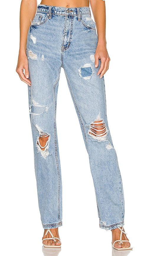 Free People x We The Free CRVY Straight Shooter Jean in East End Dusk | REVOLVE