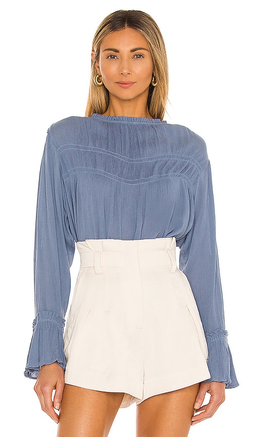 Free People Kelsey Top in Blue Metal | REVOLVE