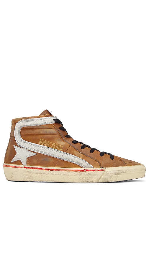 Golden Goose Vintage Slide Star Sneaker in Cognac, White & Ice | REVOLVE