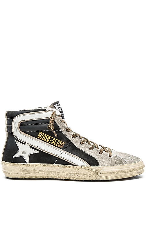 Golden Goose Slide Hi Top Sneaker in Black Nabuk | REVOLVE