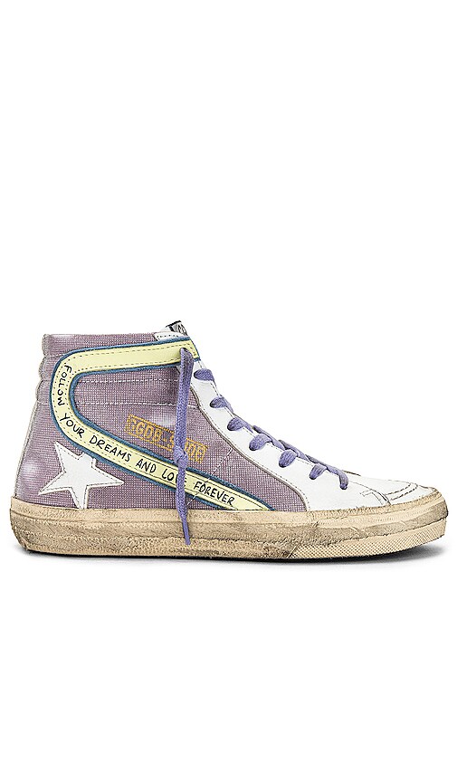 Golden Goose Slide Cinderella Sneaker in Light Pink, White, Yellow Pear ...