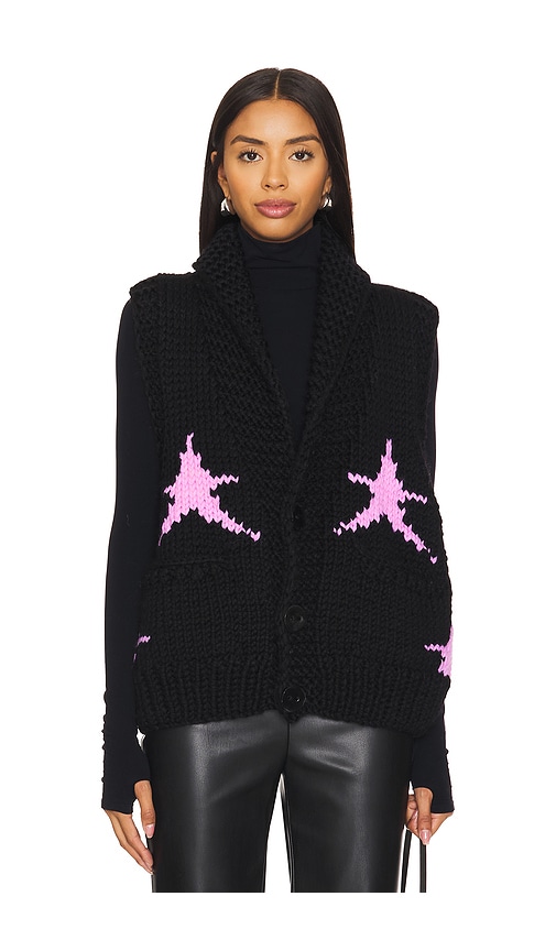 GOGO Sweaters Lynnie Stardust Vest in Jet | REVOLVE