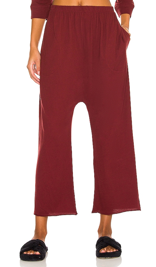 The Great The Lounge Crop in Maroon | REVOLVE