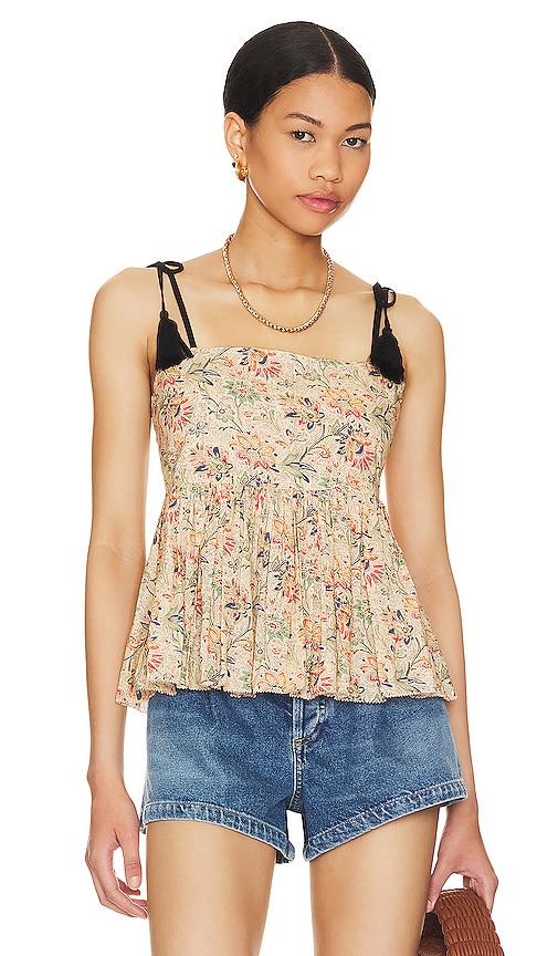 The Great The Dainty Top in Peach Paisley Floral | REVOLVE