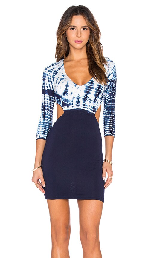 Gypsy 05 3/4 Sleeve Openback Mini Dress in Midnight | REVOLVE