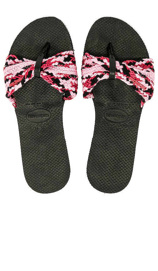 Havaianas You St.Tropez Mesh Flip Flop in Black | REVOLVE
