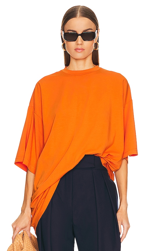 Helsa Jersey Oversized Tee in Orange | REVOLVE