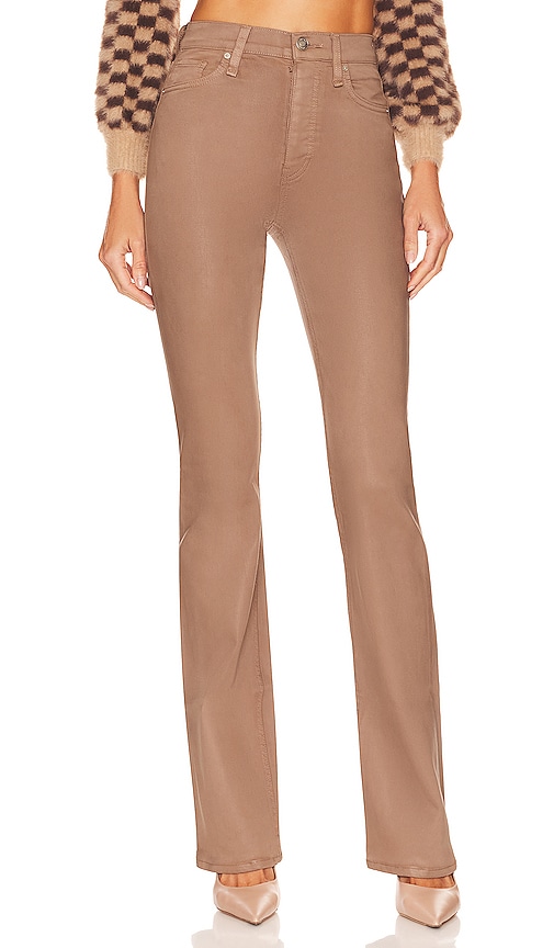 Hudson Jeans Faye Ultra High Rise Flare in Coated Chinchilla | REVOLVE