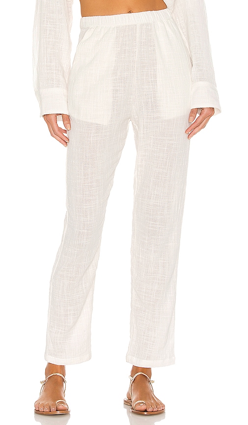 Indah Cypress Solid Simple Pant in Ivory | REVOLVE