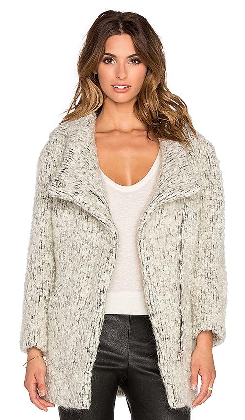 IRO Adema Faux Fur Coat in Grey | REVOLVE