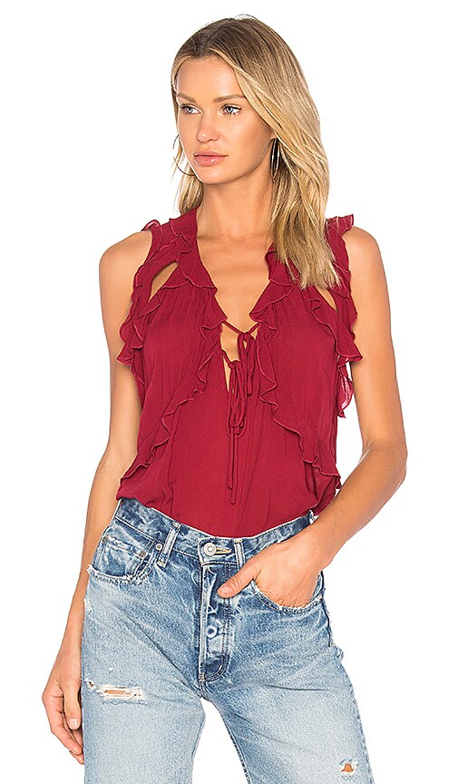 IRO Azna Top in Garnet | REVOLVE