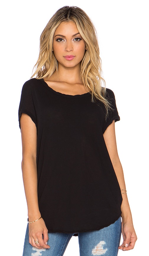 James Perse Circular Shell Top in Black | REVOLVE