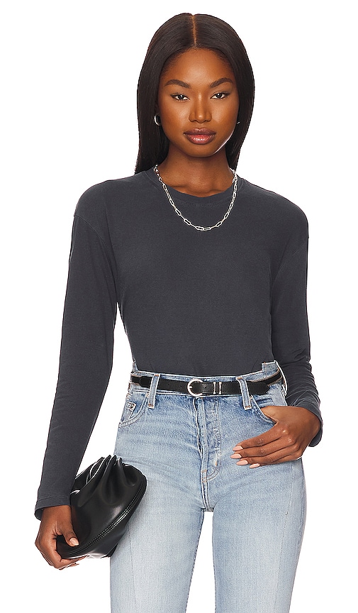 James Perse Boxy Long Sleeve Tee in Titan | REVOLVE