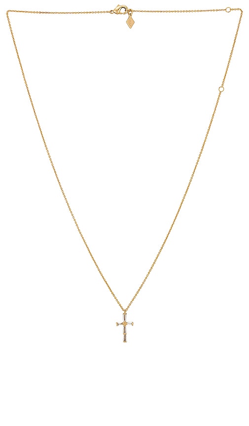 Joy Dravecky Jewelry Dominique Cross Pendant Necklace in Gold | REVOLVE