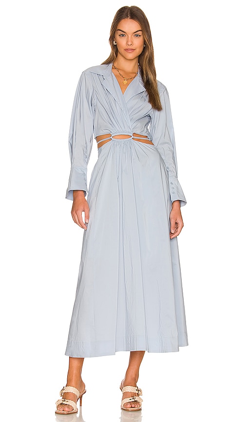 Jonathan Simkhai Alex Cutout Dress In Baby Blue | ModeSens