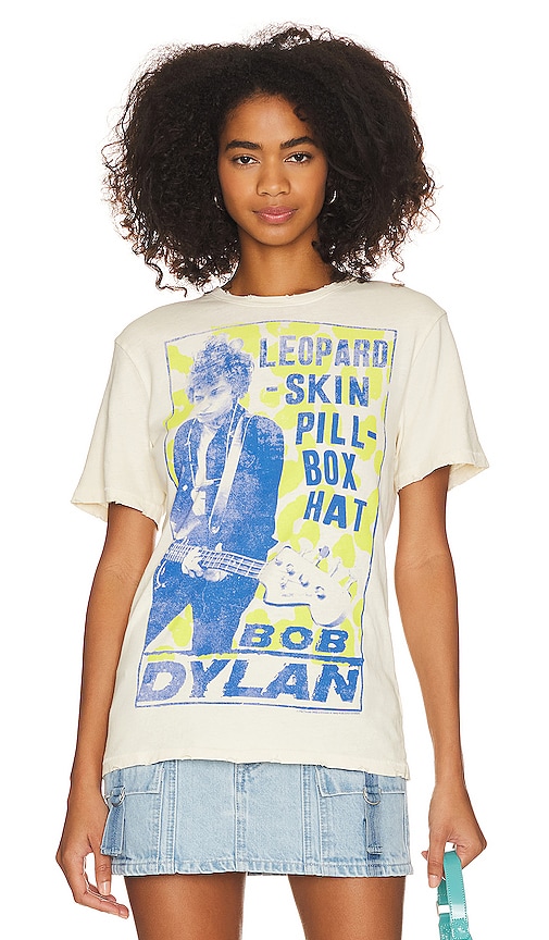 Junk Food Bob Dylan Leopard Skin Tee in Birch | REVOLVE