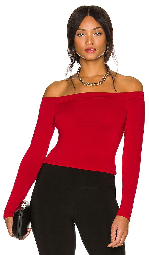 krisa Off Shoulder Top in Red | REVOLVE