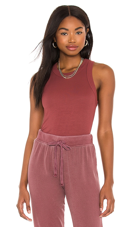 LA Made Aida Racer Front Tank in Terracotta | REVOLVE