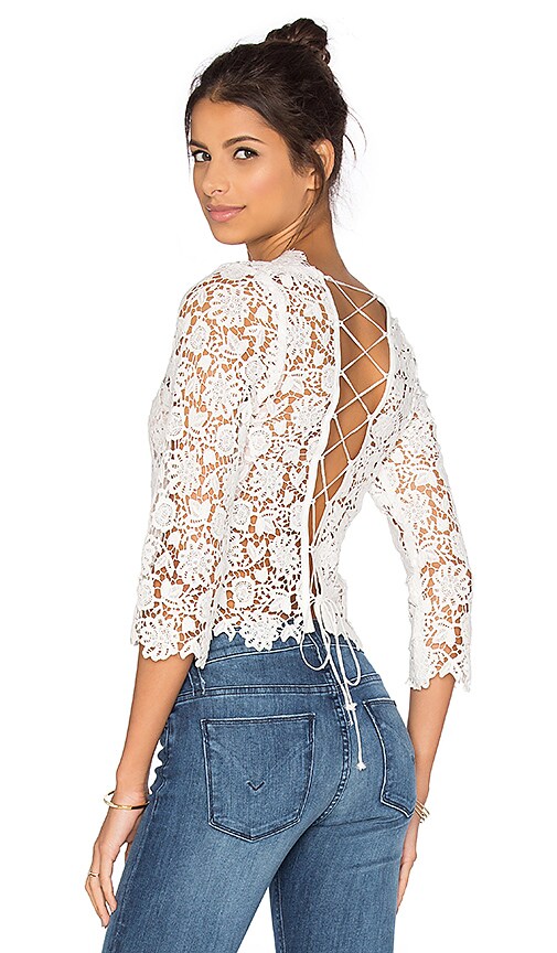Line & Dot La Mer Lace Top in Off White | REVOLVE