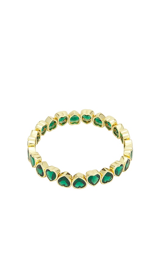 Lisa Gozlan Heart Bracelet in Emerald | REVOLVE