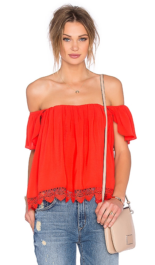 Lovers and Friends x REVOLVE Life's A Beach Top in Red Orange | REVOLVE