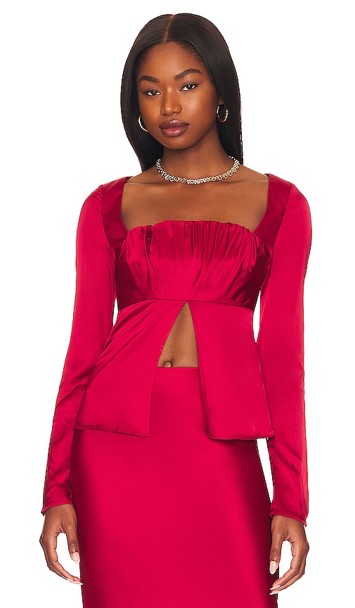 LPA Preston Blouse in Red | REVOLVE
