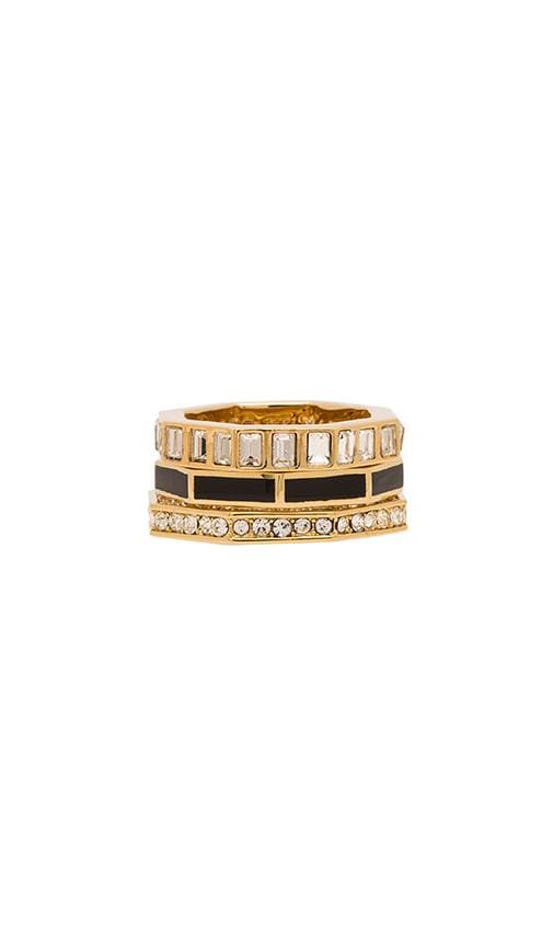 Marc by Marc Jacobs Octagon Stacking Rings in Black | REVOLVE
