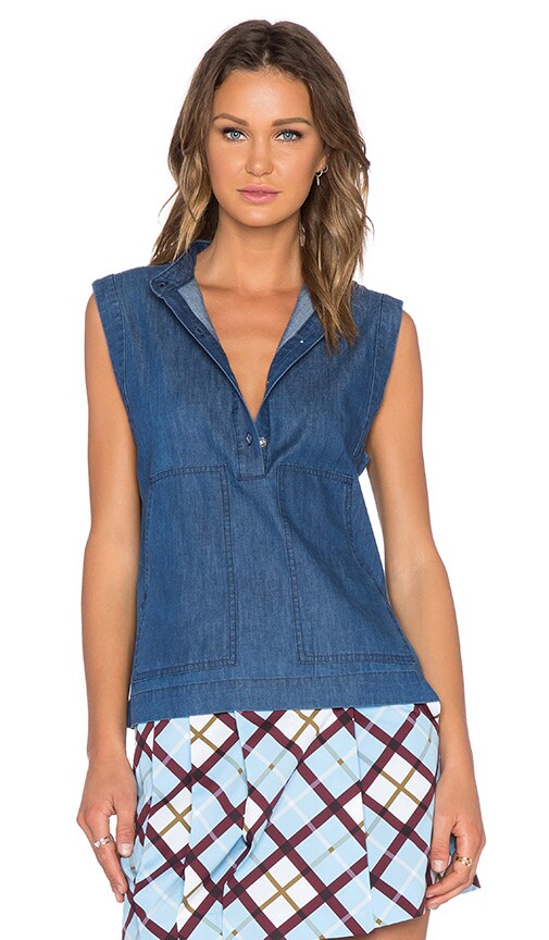 Marc by Marc Jacobs Indigo Denim Top in Blow Blue | REVOLVE