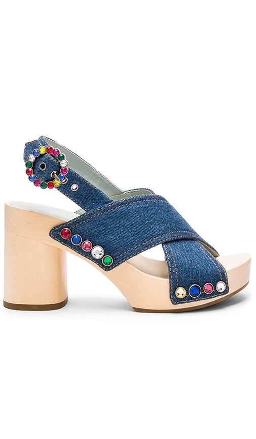 Marc Jacobs Linda Criss Cross Clog in Denim | REVOLVE