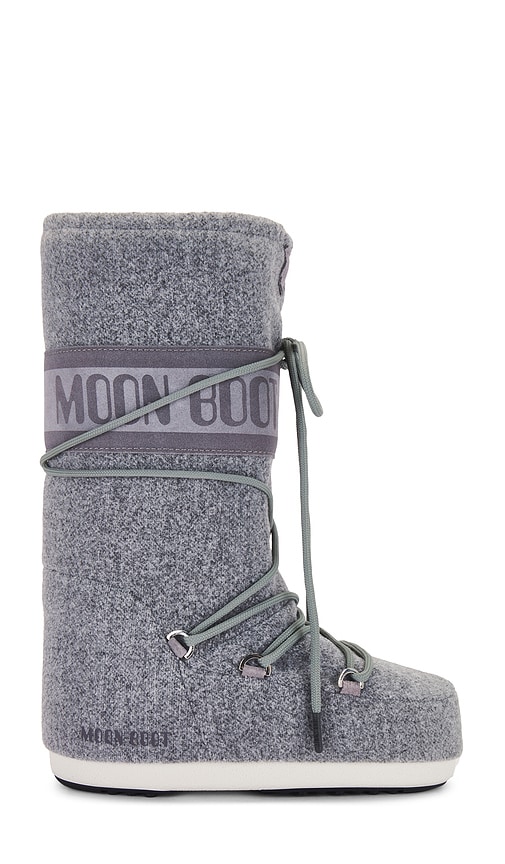MOON BOOT Icon Felt Boot in Grey | REVOLVE