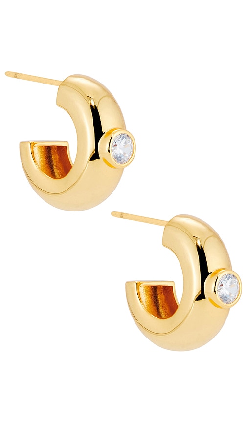 MEGA Large Cz Donut Earring in 14k Yellow Gold Plated | REVOLVE