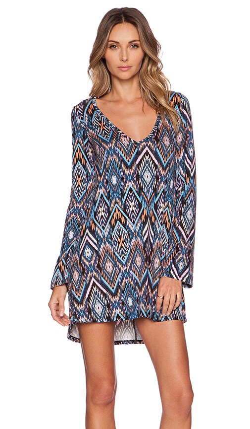 Michael Lauren Kyle V Neck Dress in Prism | REVOLVE