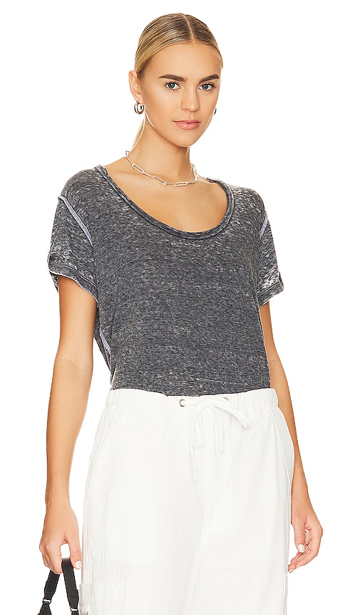 Michael Lauren Keyes Burnout Tee in Black | REVOLVE